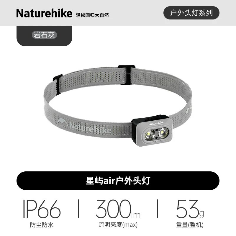 Налобный фонарь Naturehike Xingyu Air Серый, Grey