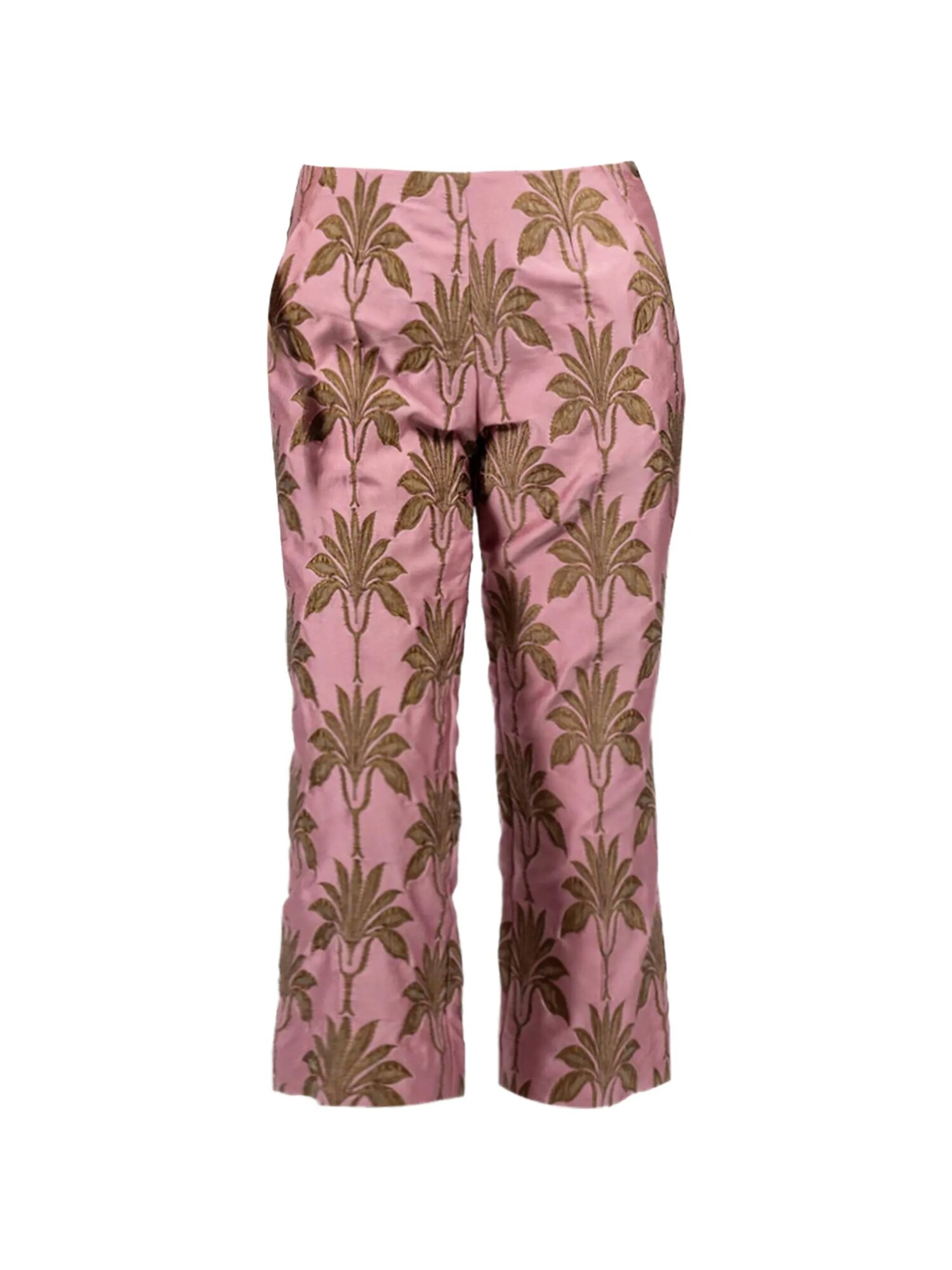 Брюки ODEEH Leaf-patterned jacquard trousers
