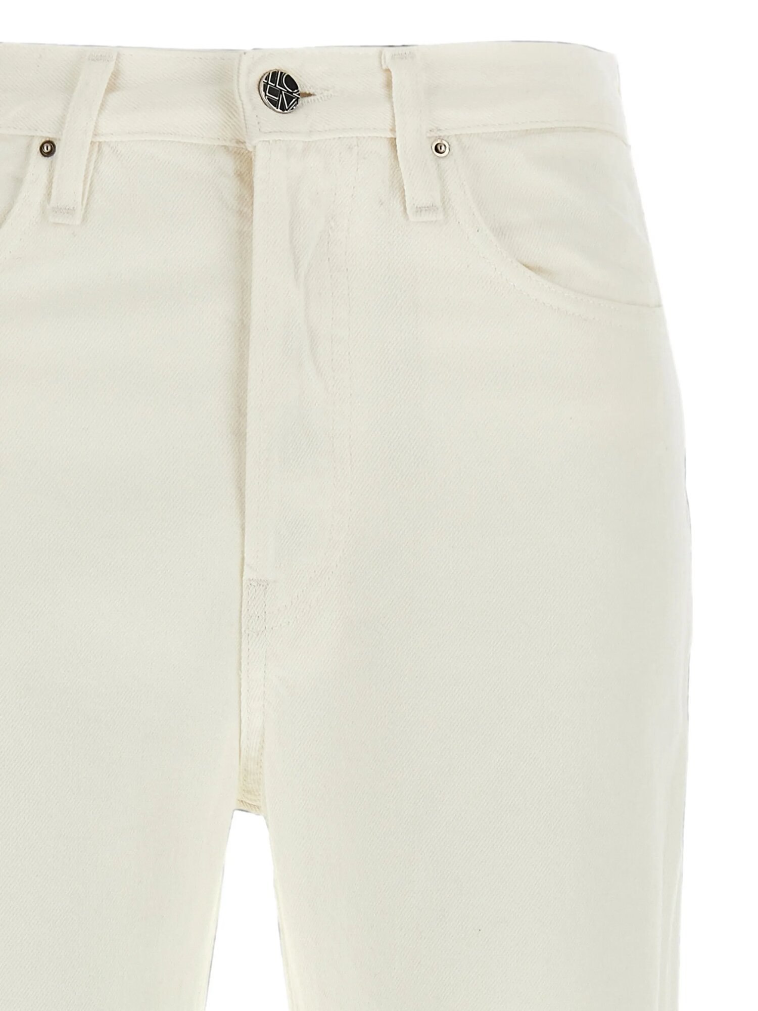 Джинсы TOTEME Raw-cut straight-leg jeans, размер 25/32, белый — фото 1