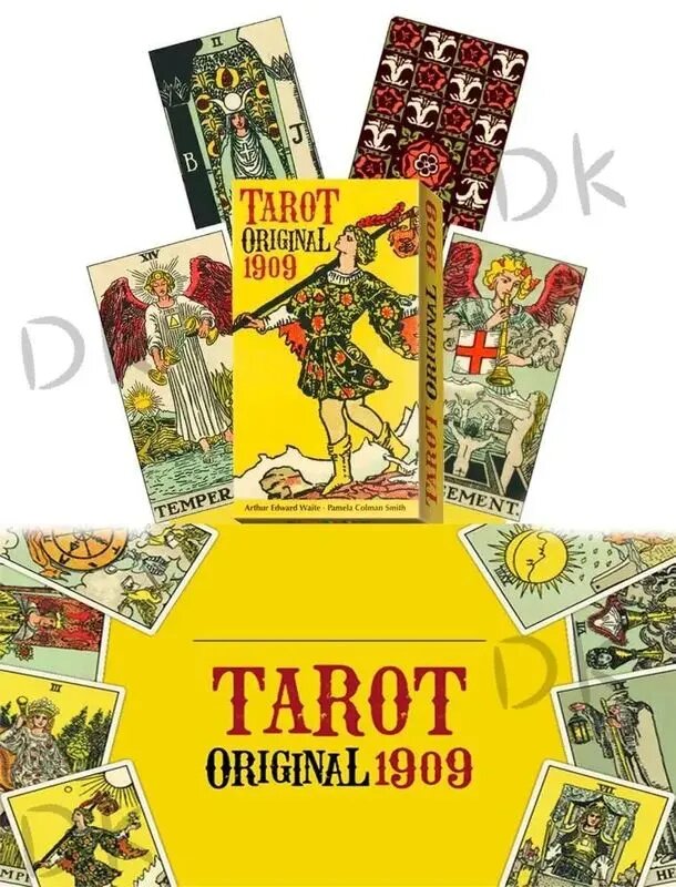 Золотистые игральные карты Tarot Original 1909 - 56 карт, EVA материал, фабричное производство — фото 1