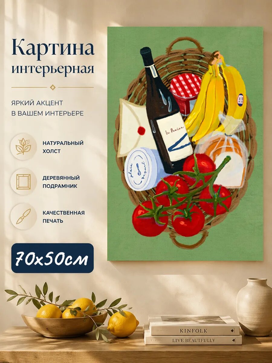 Картина большая на кухню интерьерная
