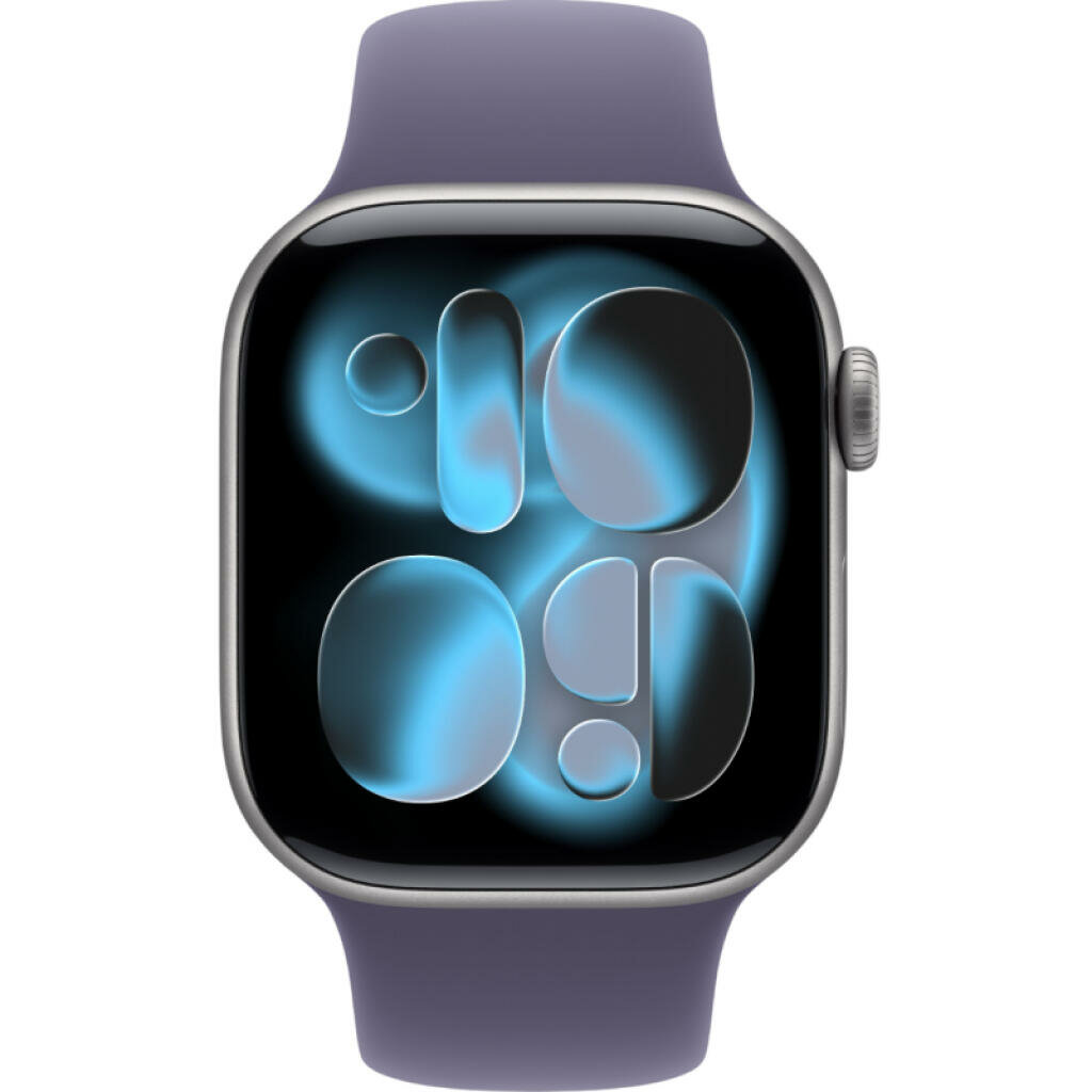 Часы Apple Watch Series 11 46mm Space Gray Aluminium Case With Purple Sport Band M/L (Серый/Фиолетовый)