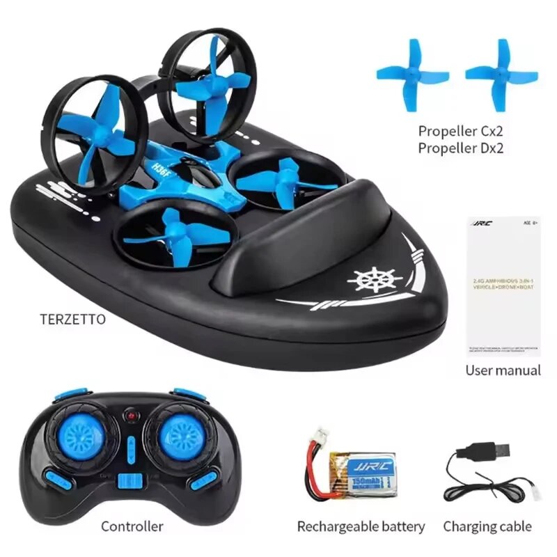 WLtoys H36F 3-в-1 дрон, черный
