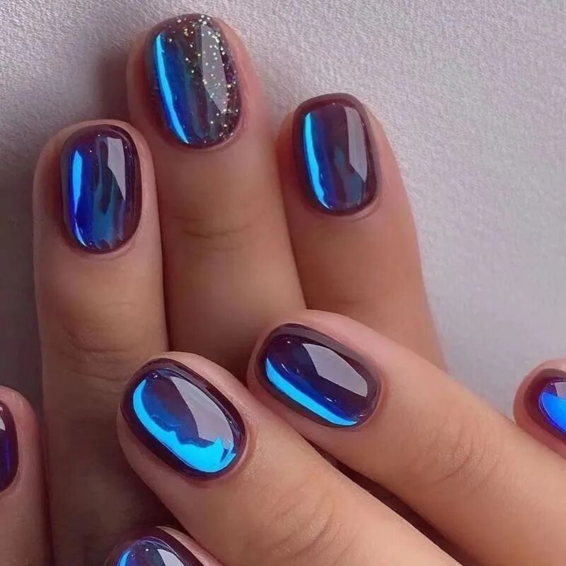 Накладные ногти с дизайном ( 24 типсы + клей )(шоколадный)