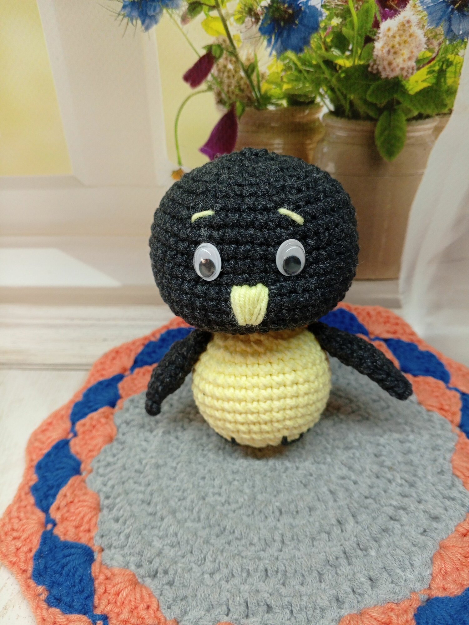 Вязаная игрушка *птичка* ручной работы