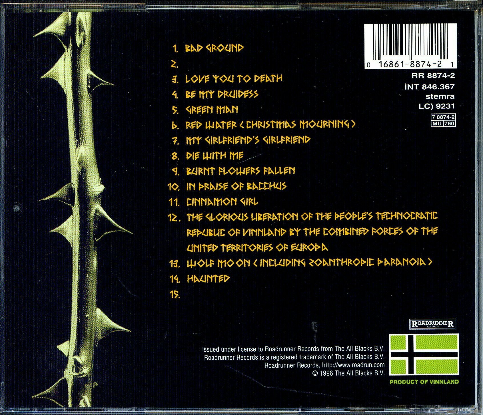 TYPE O NEGATIVE - OCTOBER RUST 1996 г Компакт диск — фото 1