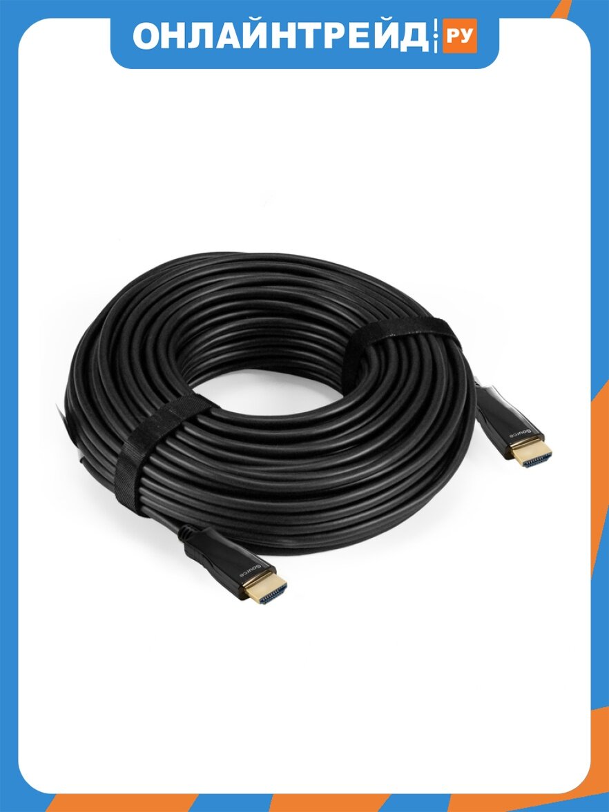 Активный оптический кабель HDMI Exegate EX-CC-HDMI2-30.0, 19M/19M, v2.0, 30м, 4K UHD, Ethernet, позолоченные контакты (EX294700RUS)