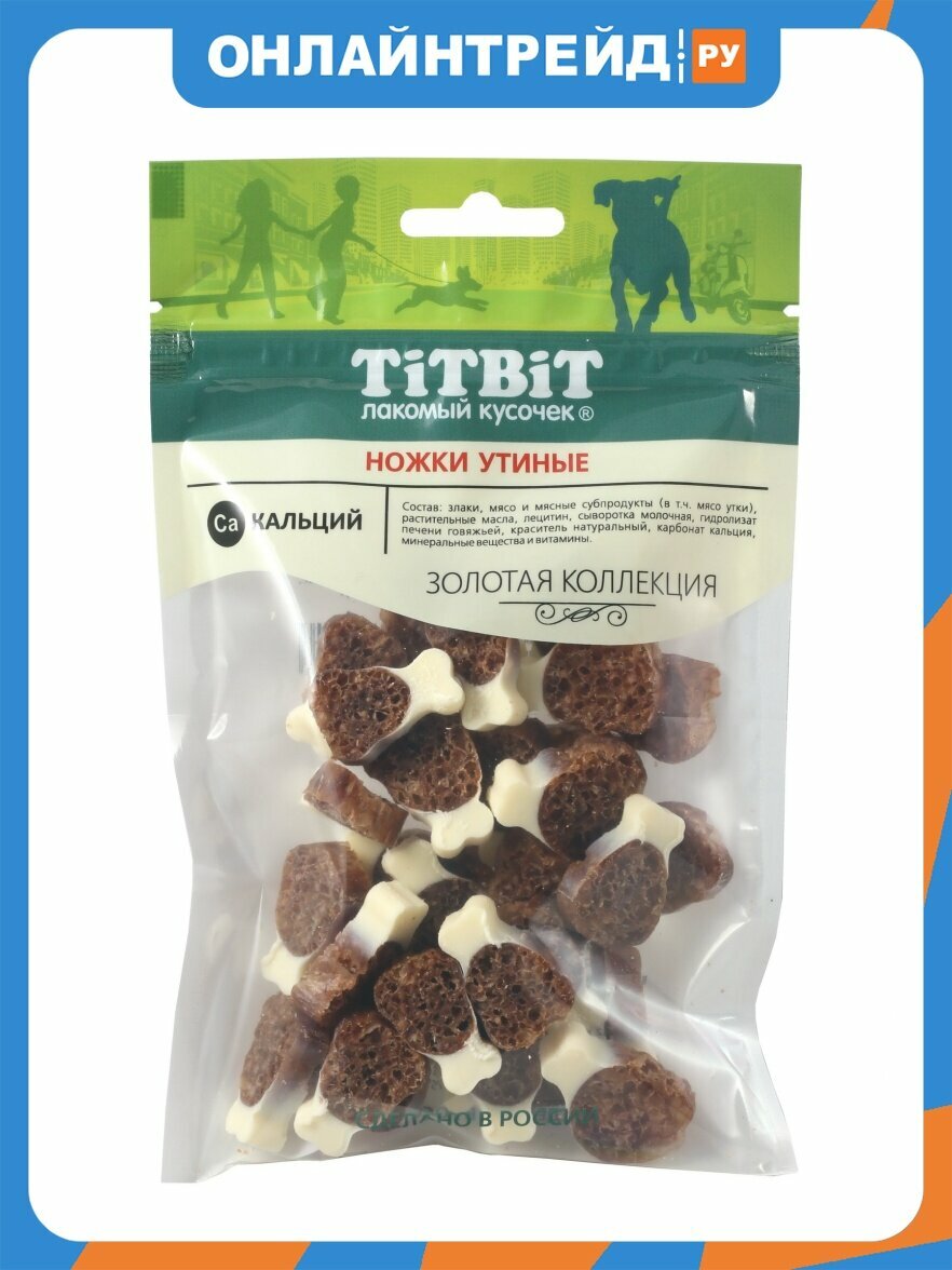 Лакомство для собак Titbit Ножки утиные Золотая коллекция 55 г