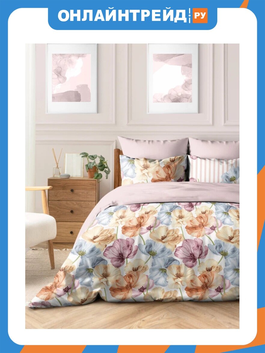Евро комплект постельного белья Василиса Delight Бязь 70х70 (Delight-341909)