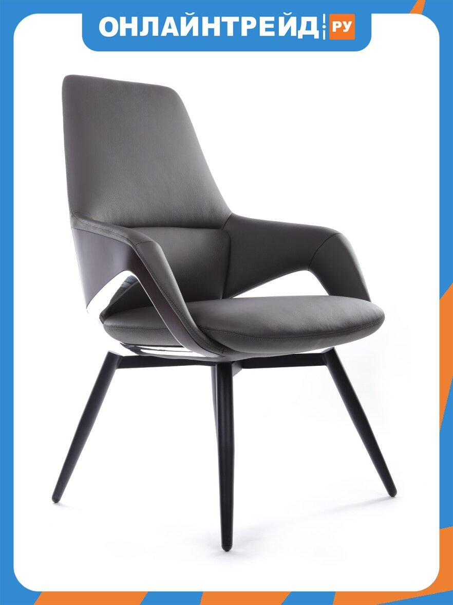 Кресло офисное Riva Design RIVA DISIGN FK005-С Антрацит (MB917) натуральная кожа 68*68*105