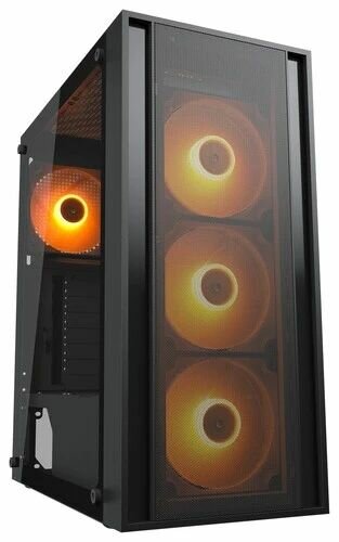 Компьютерный корпус Cougar MX160 ARGB (MX160 ARGB Black) черный - Midi Tower, ATX, USB 2.0 Type-A, USB 3.2 Gen 1 Type-A