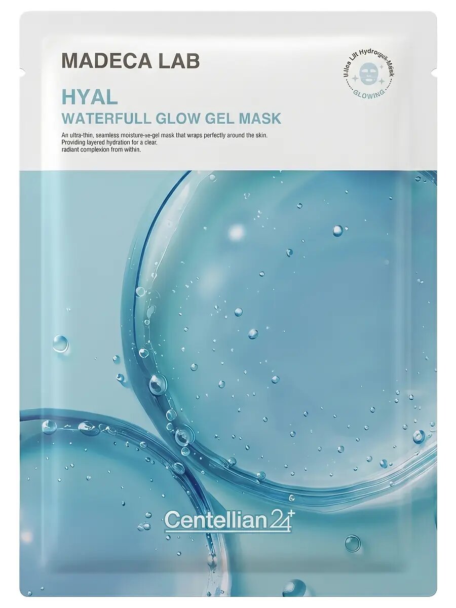 Centellian24 Гидрогелевая маска для обезвоженной кожи Madeca Hyal Waterfull Glow Gel Mask 22 мл