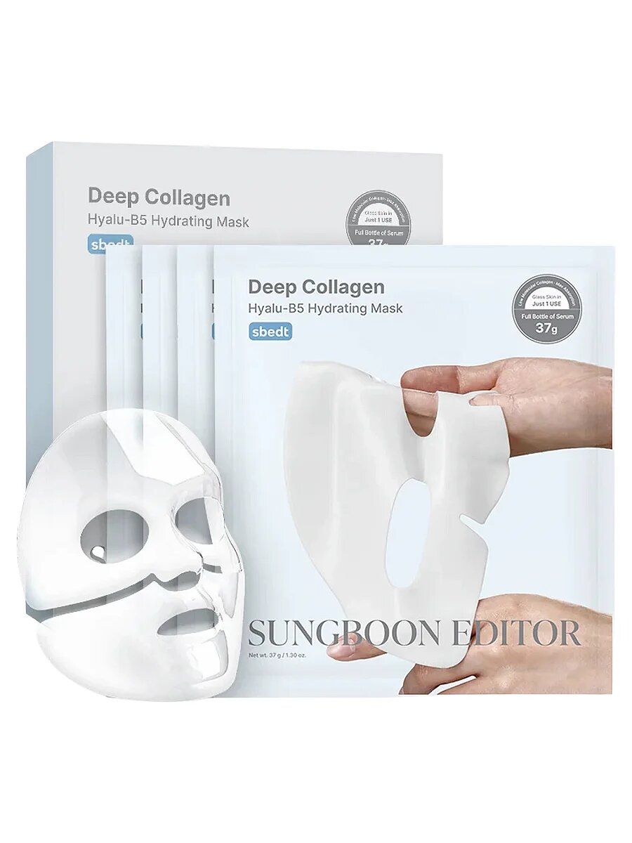 Sungboon Editor Увлажняющая гидрогелевая маска Deep Collagen Hyalu-B5 Hydrating Mask 37 гр х 4 шт