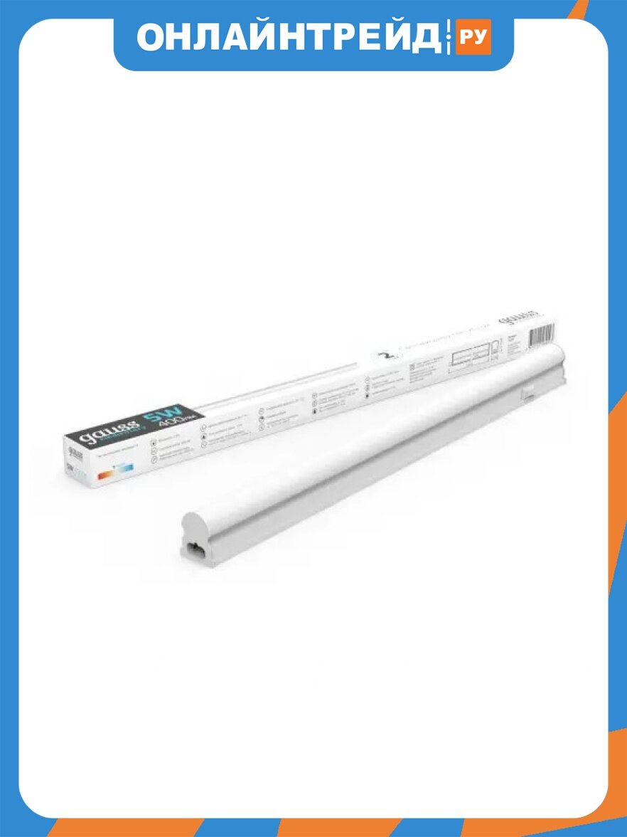 Светильник Gauss TL Elementary линейный 5W 400lm 4000K IP20 310х22х33 LED 1/25