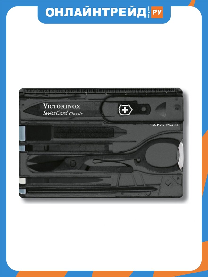 Швейцарская карта Victorinox 0.7133. T3 SwissCard Onyx, черный
