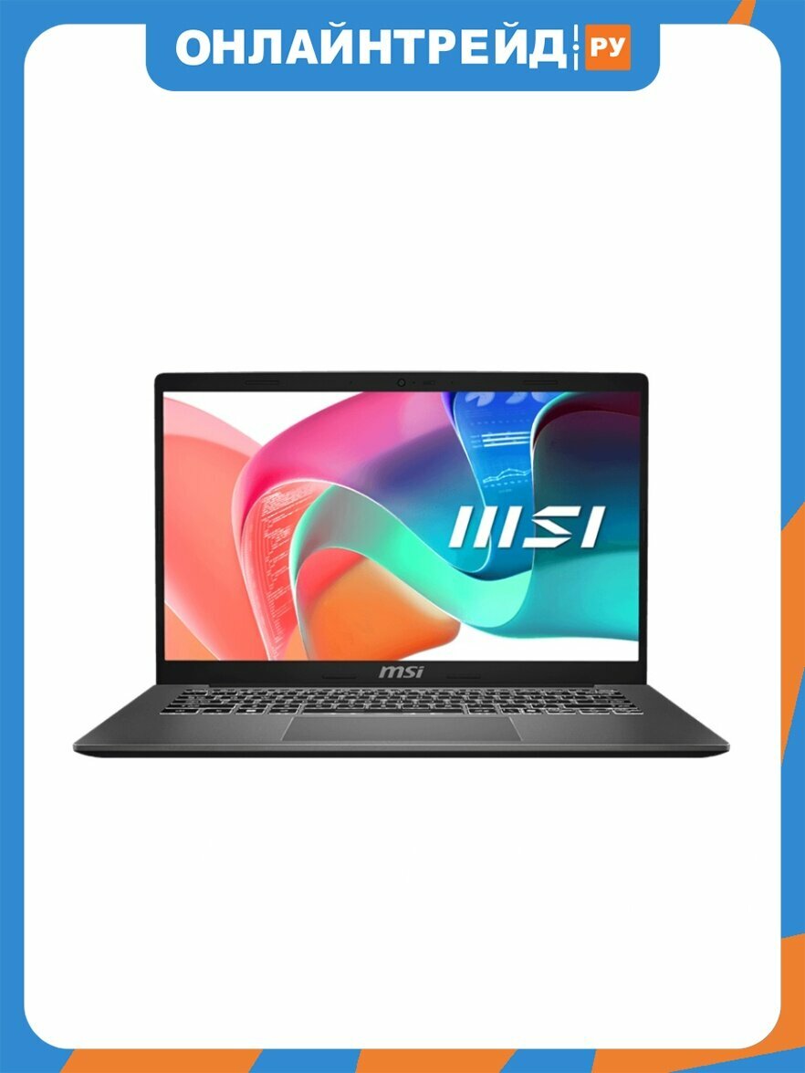 Ноутбук Msi Modern 14 F1MG 14" FHD IPS 60Hz Core 7 150U(1.8ГГц), 16Гб DDR4, SSD 1Тб, Intel Graphics, Win11Pro, Platinum Gray (9S7-14S111-618)