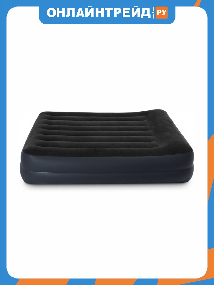 Кровать-матрас Intex QUEEN PILLOW REST RAISED AIRBED WITH FIBER-TECH BIP, эл/н220V,203х152х42 (64124NP)