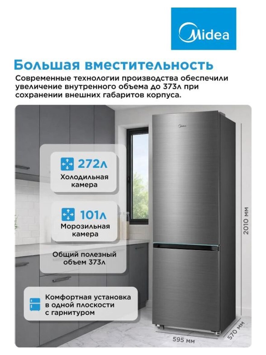 Холодильник Midea MDRB509FGF46ID — фото 1
