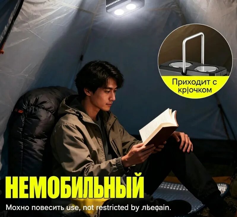 Фонарь ручной компактный и портативный с трехсекционным телескопическим стержнем — фото 1