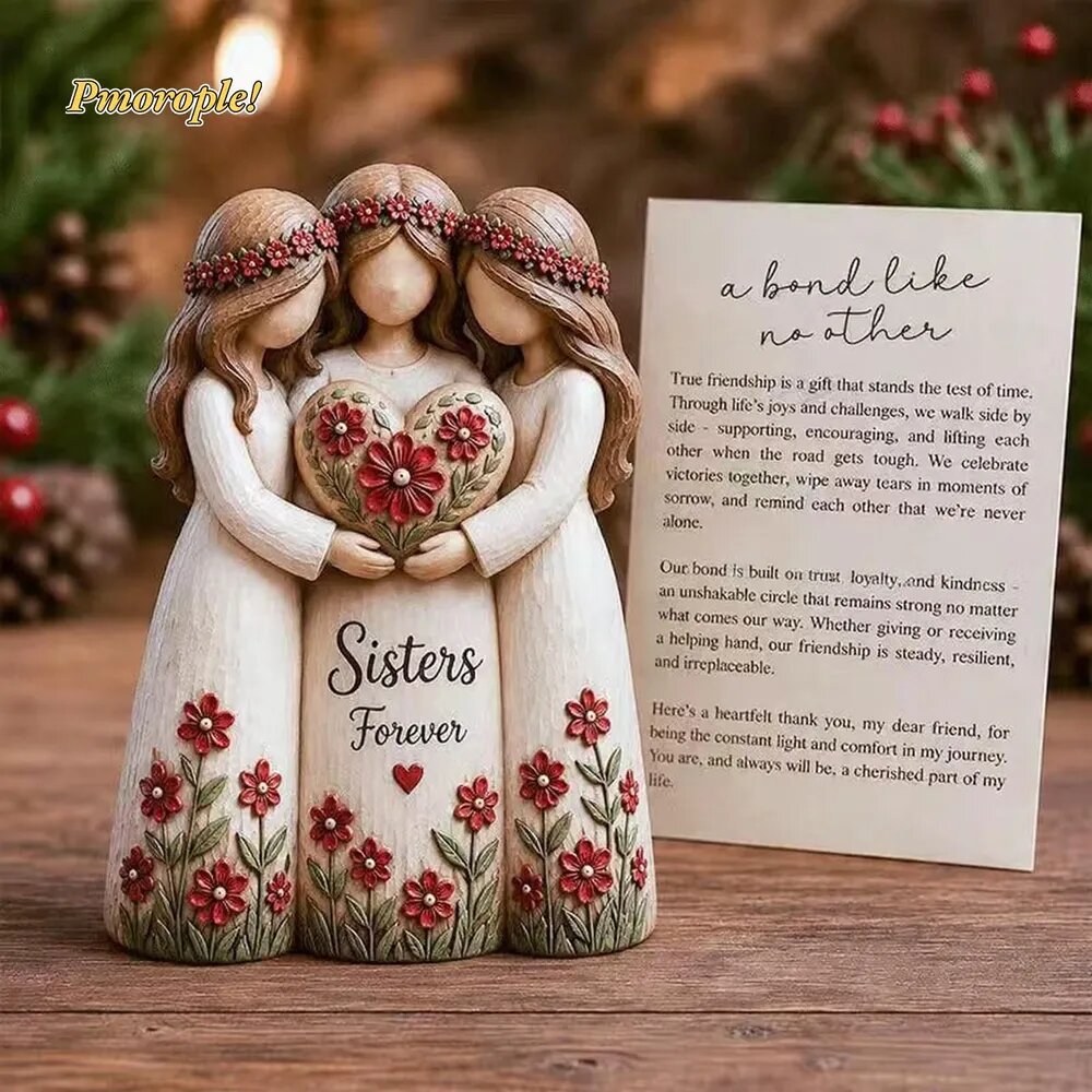 Фигурка декоративная "Sisters Forever", "B", высота 15 см, из смолы
