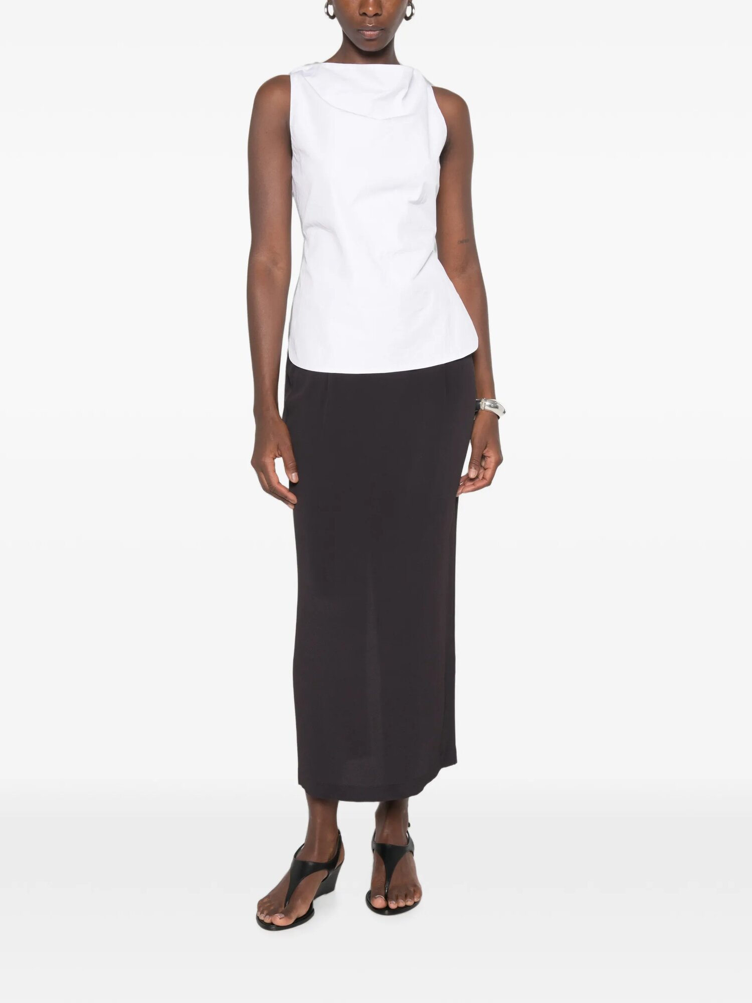 Юбка SU Rear-slit midi skirt, размер 40 — фото 1