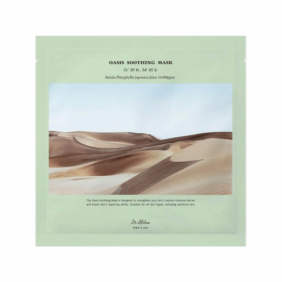 Dr.Althea Успокаивающая тканевая маска Oasis Soothing Mask с берёзовым соком и керамидами, 27 г х 5 шт.