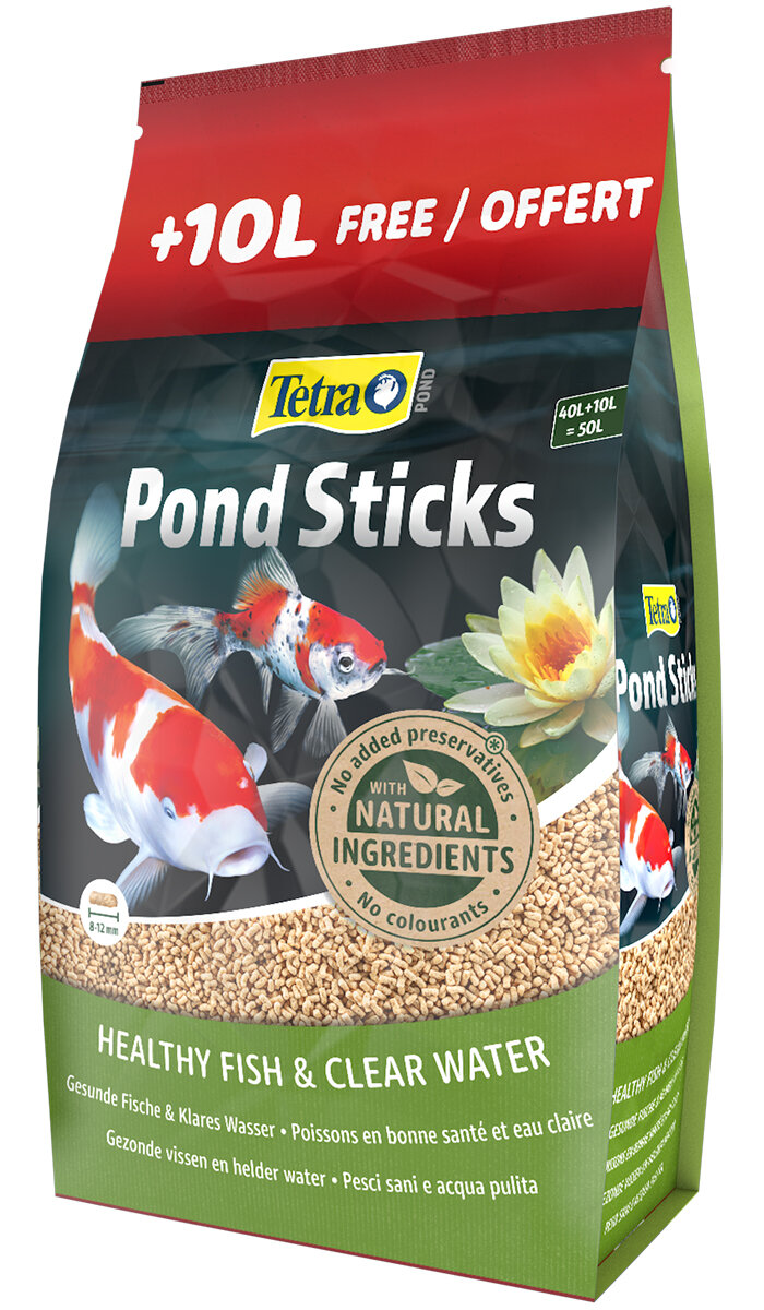 Корм палочки Tetra Pond Sticks для прудовых рыб, 40 + 10 л