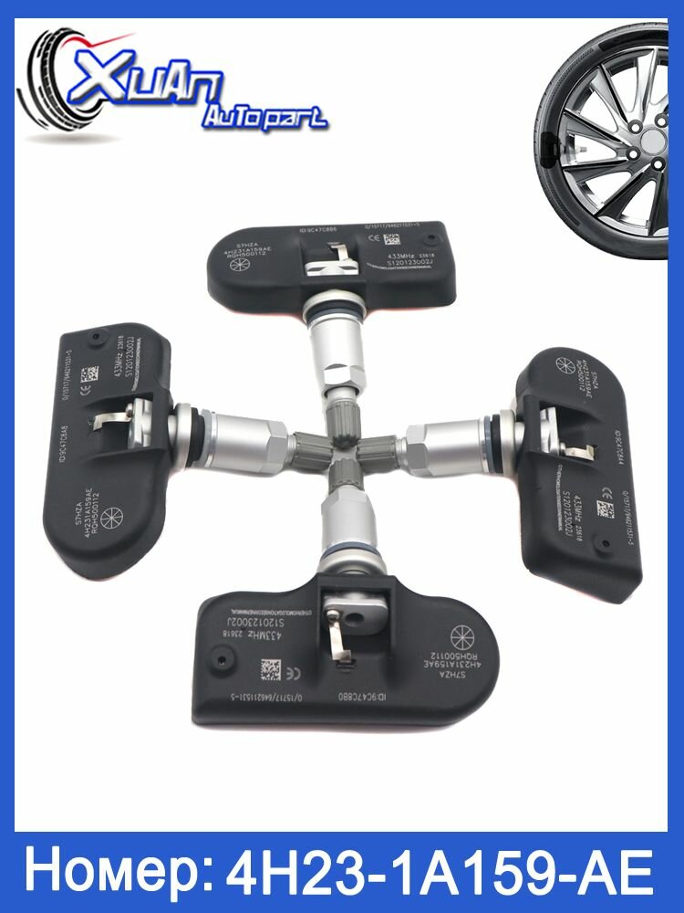 4H23-1A159-AE TPMS Датчик давления шины 433 МГц Подходит для Jaguar S-Type Super V8 Vanden Plas X-Type XF XJ XK Vanden Plas, Подходит для Land Rover Discovery Range Rover Sport/Vogue Range Rover