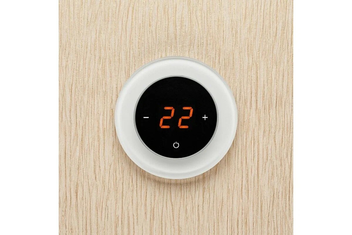 Терморегулятор Aura RONDA 9003 White Pure (натуральный белый) сенсорное управление
