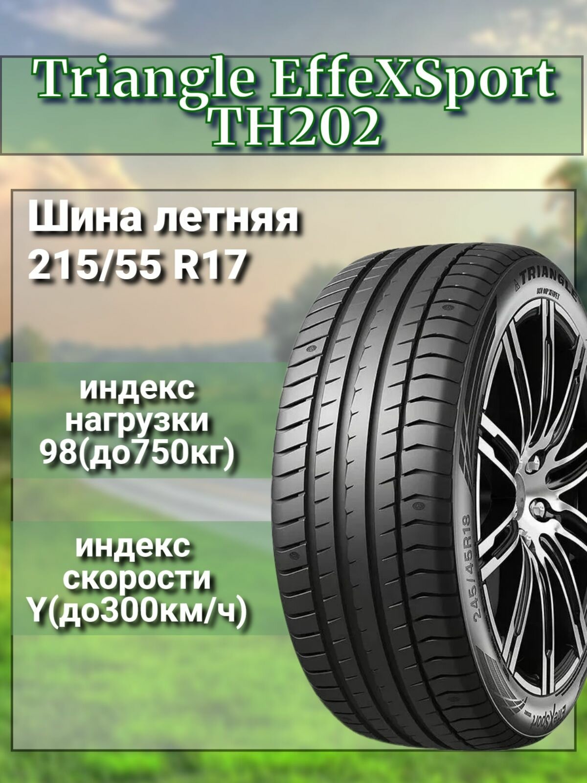 Шина легковая летняя Triangle EffeXSport TH202 215/55 R17 98 Y