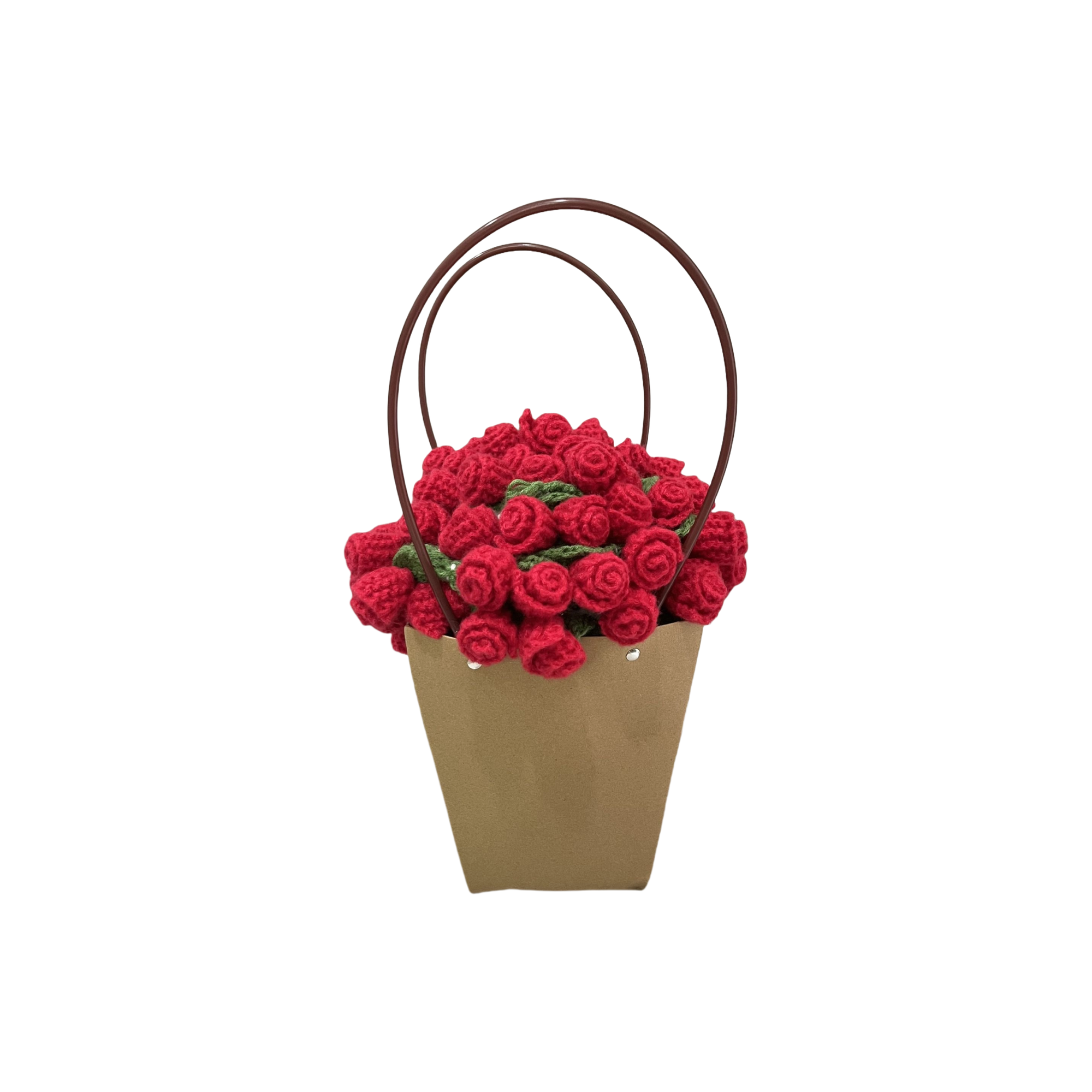 Подарочная сумка унисекс PUDOWRABBIT Finished Product Portable Rose Bouquet, 100CM EU, жаккард, плюшевая кукла