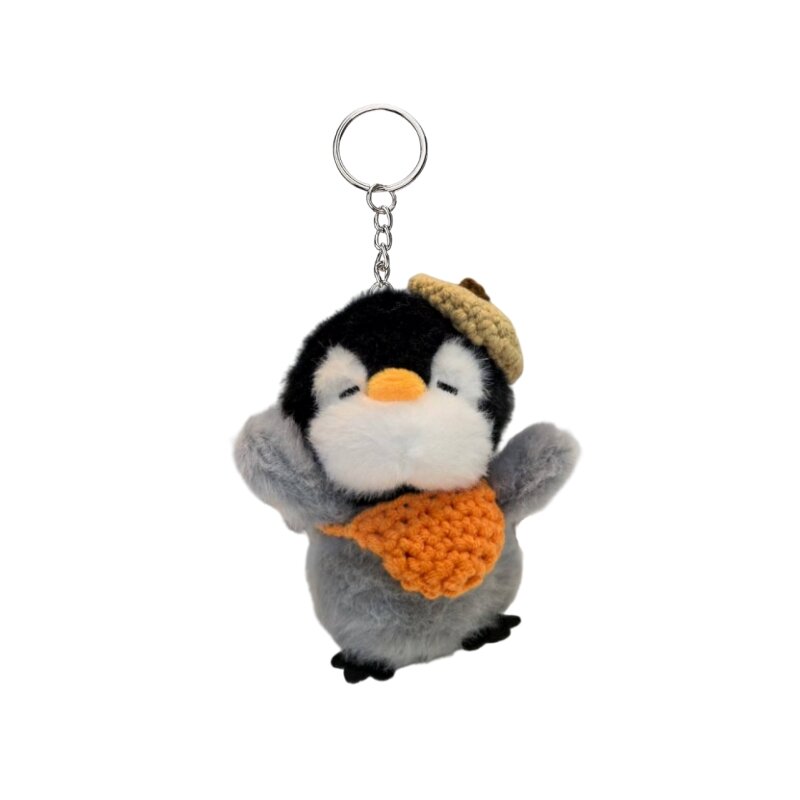 Плюшевая подвеска унисекс BANLI Пингвин, 10CM EU, Khaki Hat Penguin