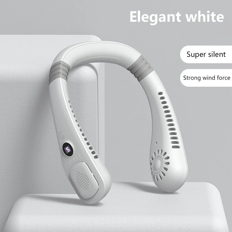 Портативный бесшумный вентилятор Xiaomi Neck Bladeless white
