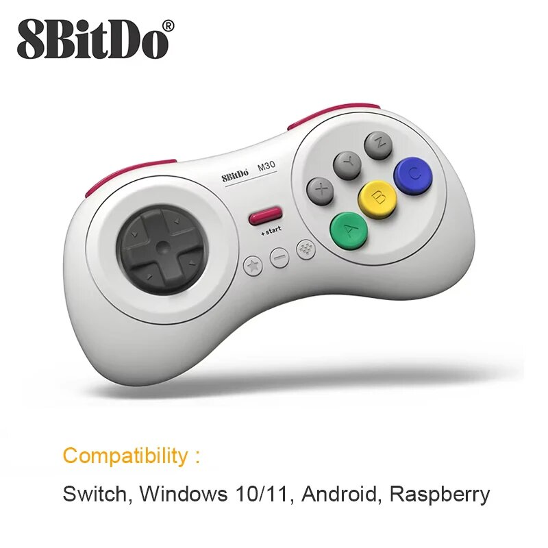 8BitDo M30 Bluetooth геймпад для Nintendo Switch Белый, White