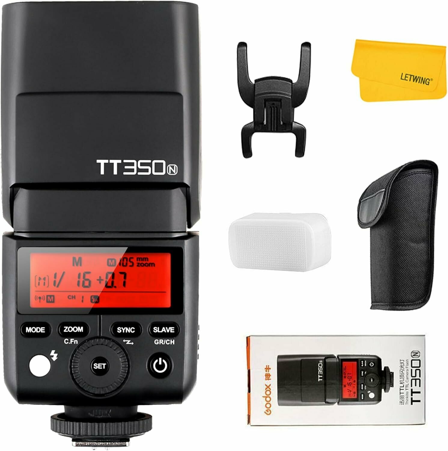 Беспроводная вспышка Godox TT350-N For Nikon 2.4G GN36 1/8000s HSS TTL