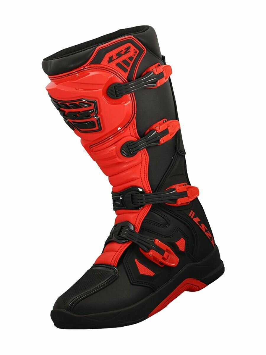 Мужские мотоботы LS2 Raptor Black Red 43