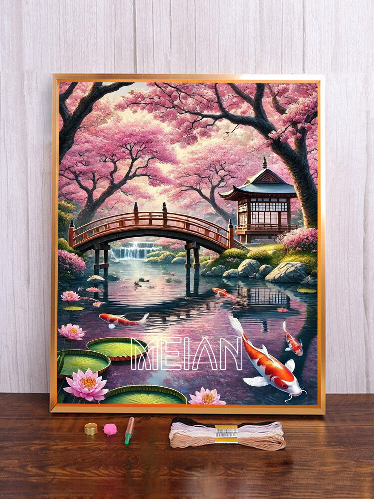 MEIAN Набор для вышивания,30x40CM,11CT,40 цветов