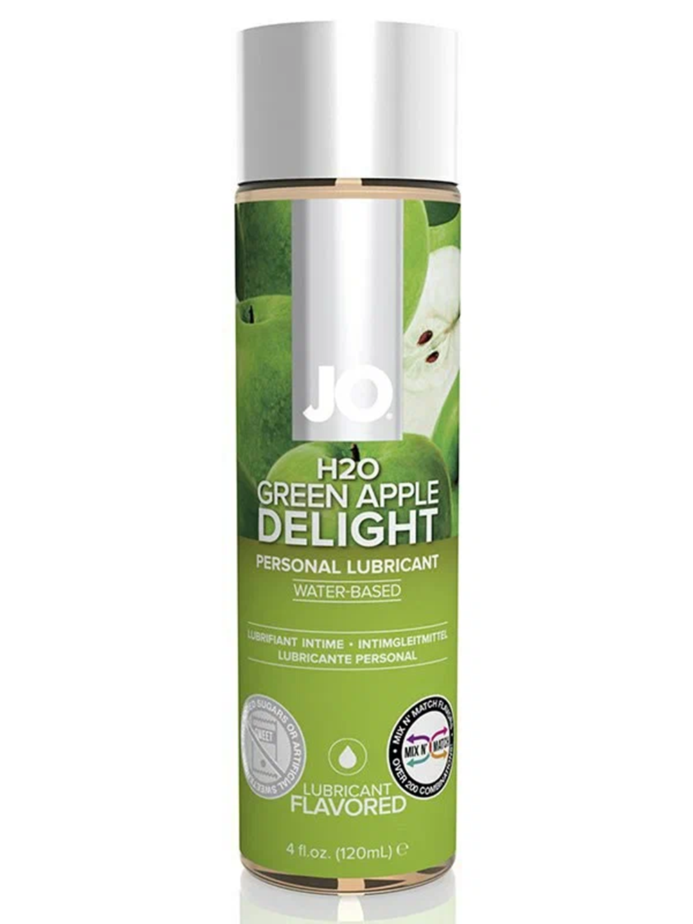Съедобный лубрикант с ароматом зеленого яблока JO Flavored Green Apple, 120 мл