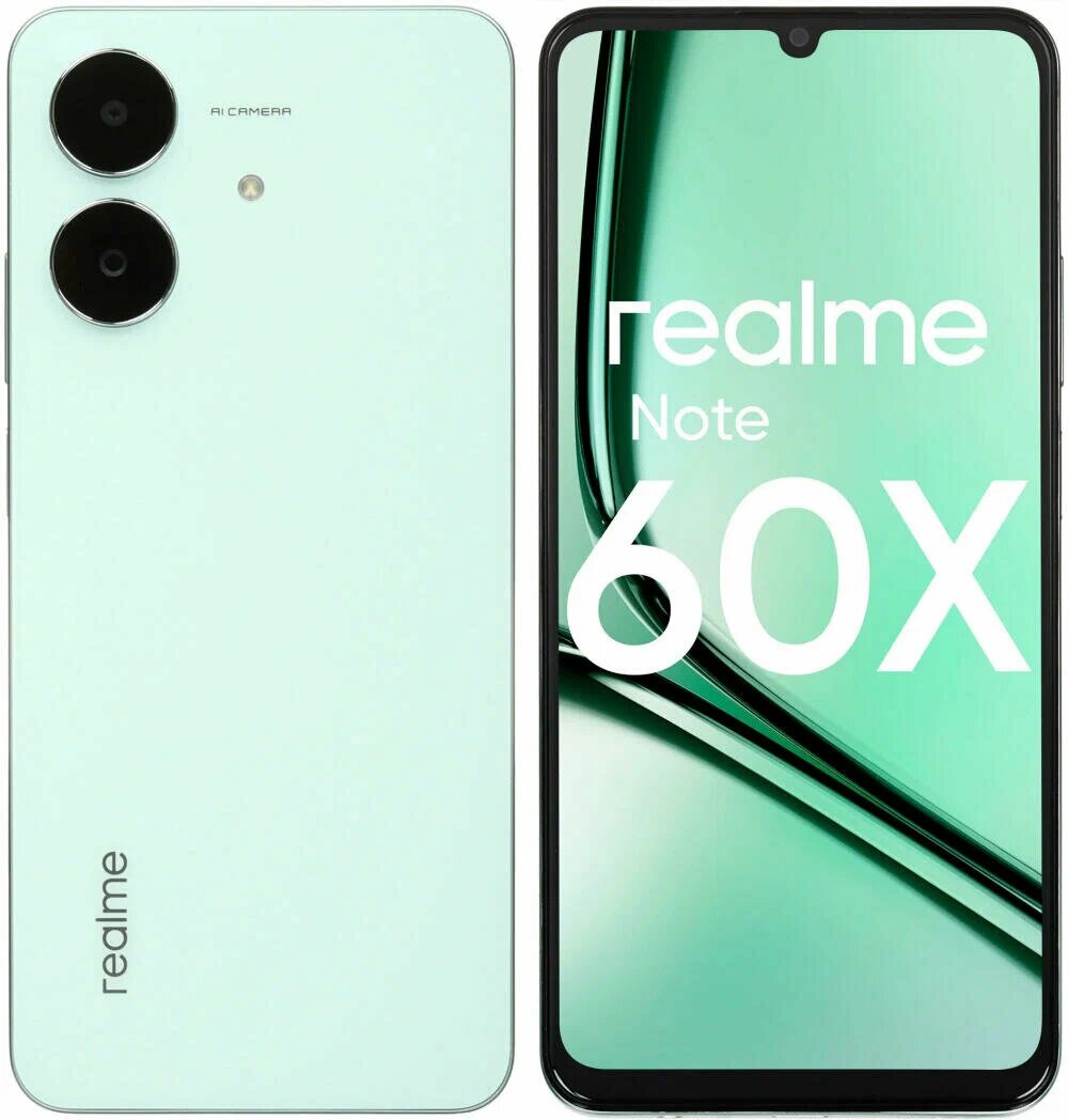 Смартфон Realme Note 60X 4+128Gb Green (Россия)