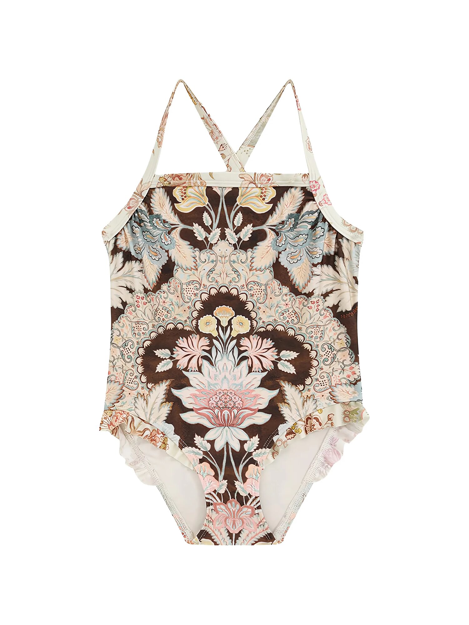 Купальник Floral-print ruffled swimsuit