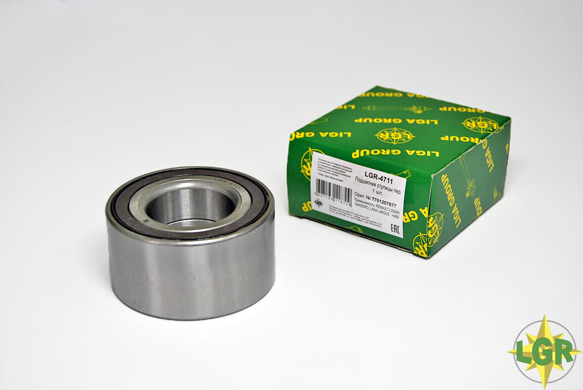 Подшипник ступицы LGR LGR4711 передний ABS+ для Lada Largus (12-), Xray; Renault Logan, Sandero
