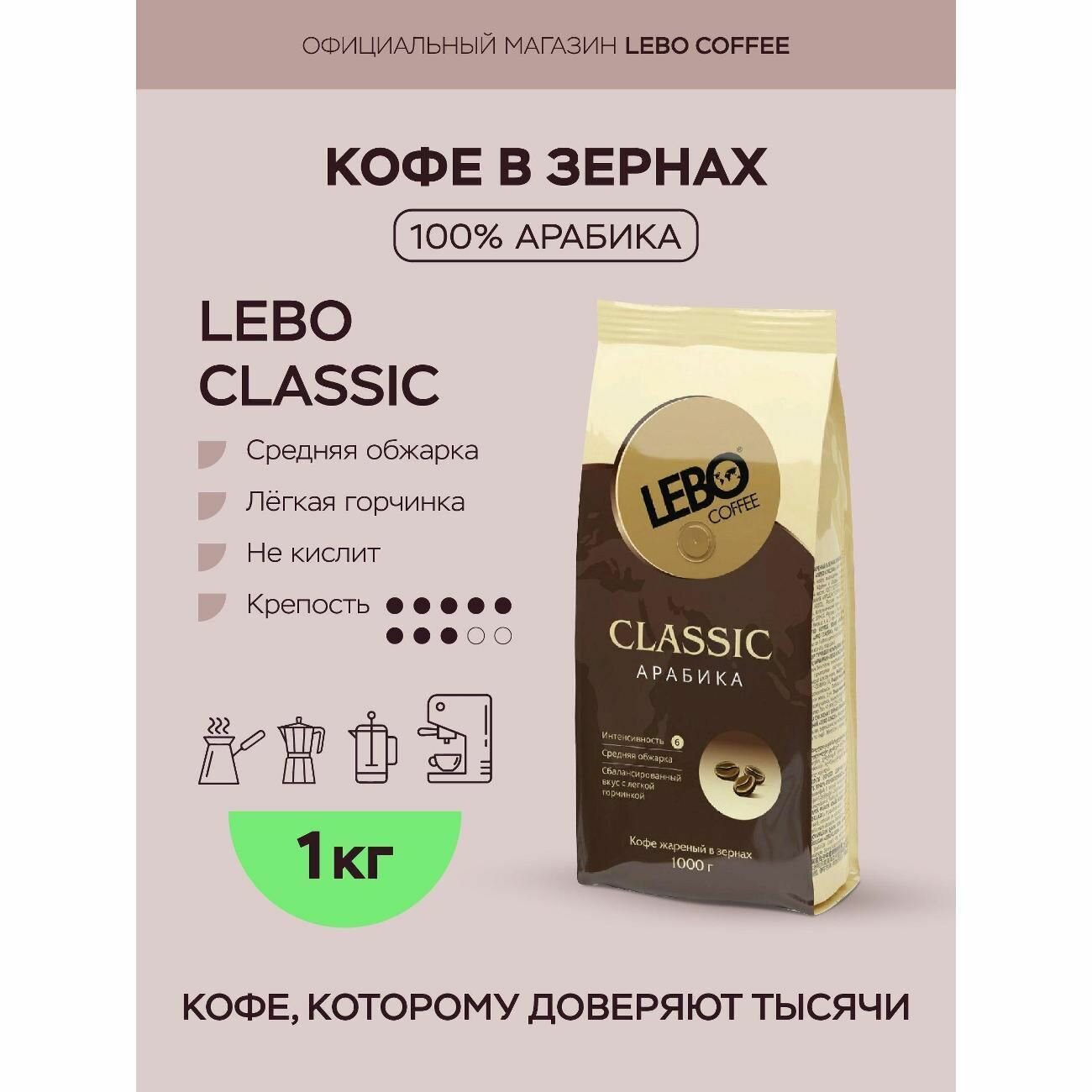 Кофе зерновой Lebo 4602076001101