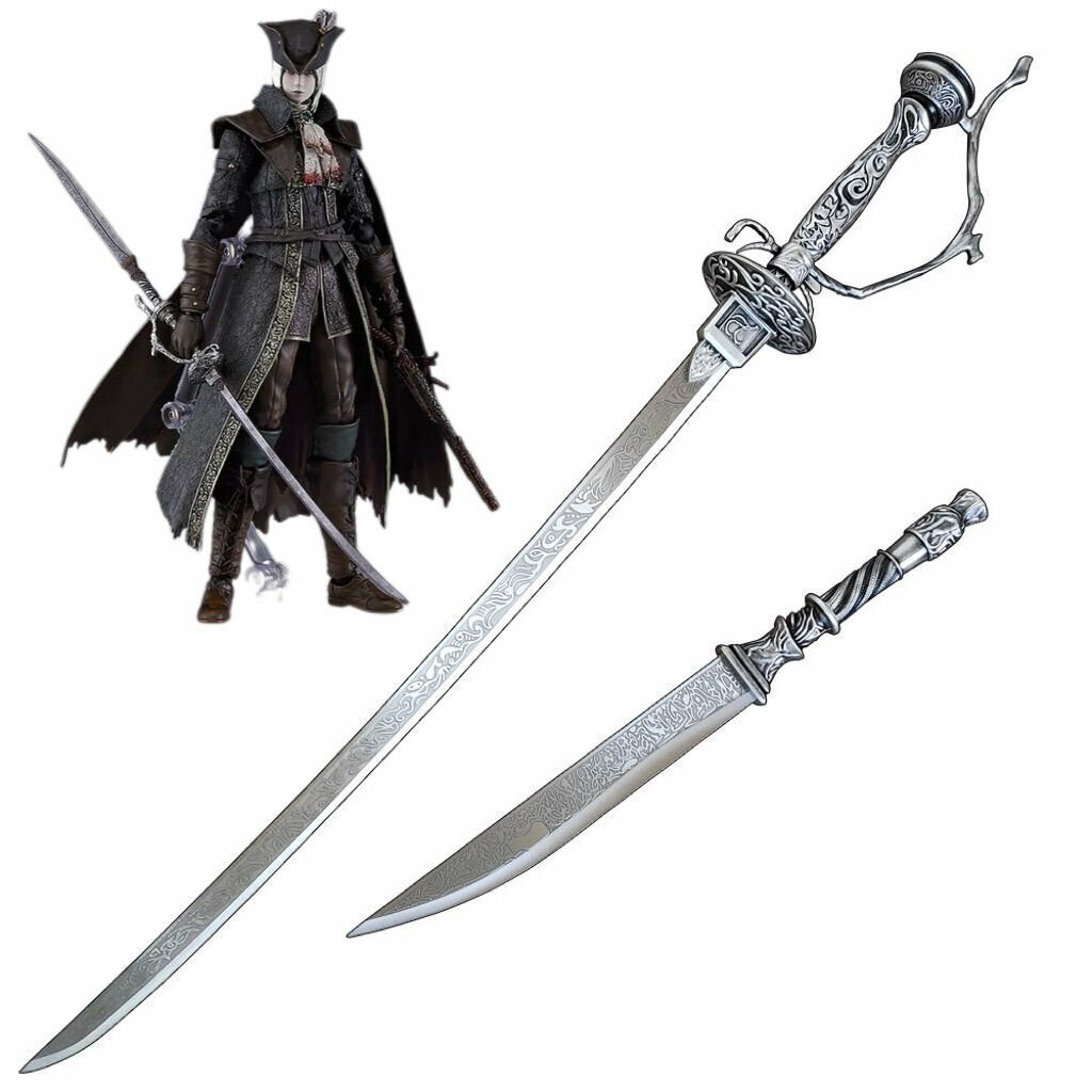 Коллекционная металлическая реплика Rakuyo из Bloodborne, двуручные мечи Марии (108см + 58см), лимитированная серия