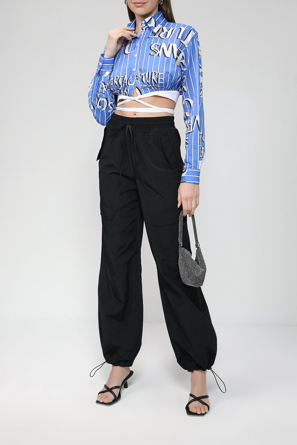 Блуза Versace Jeans Couture, размер 42, синий — фото 1