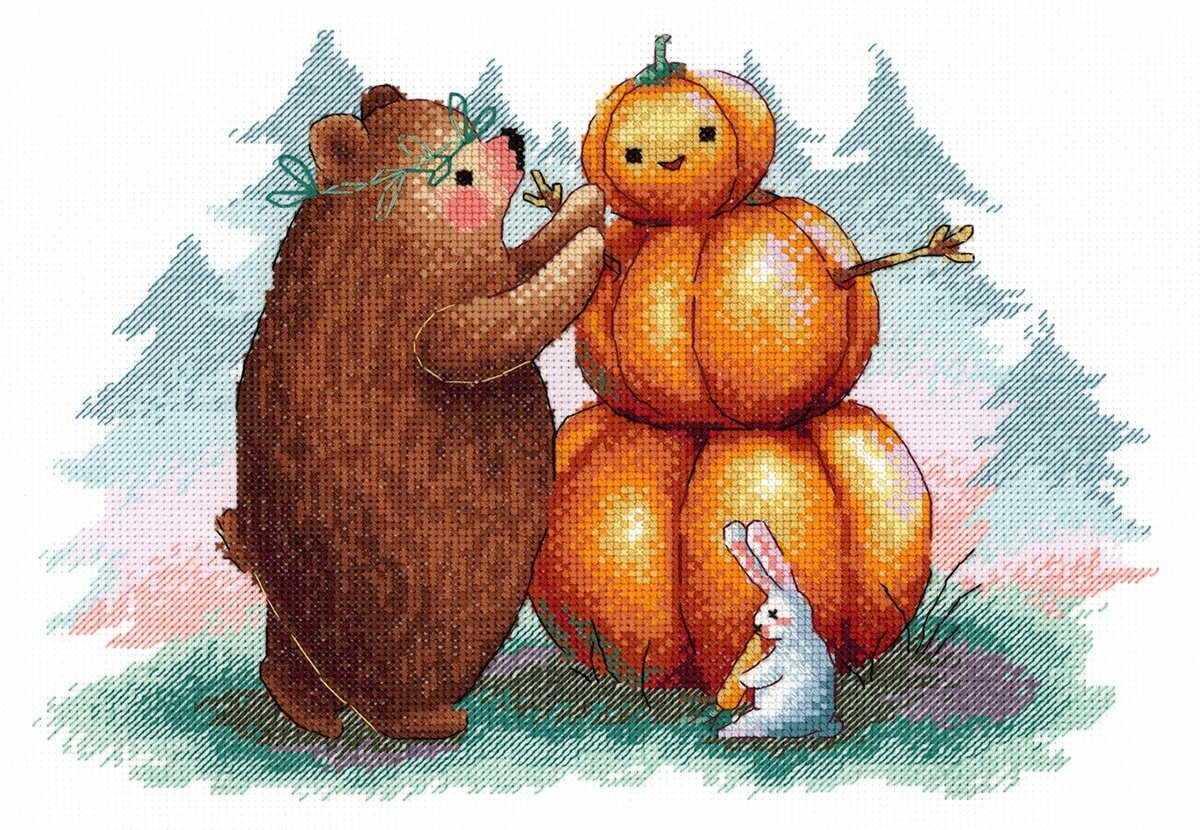 Набор для вышивания М. П. Студия "Тыквовик", мулине, канва (НВ-809)