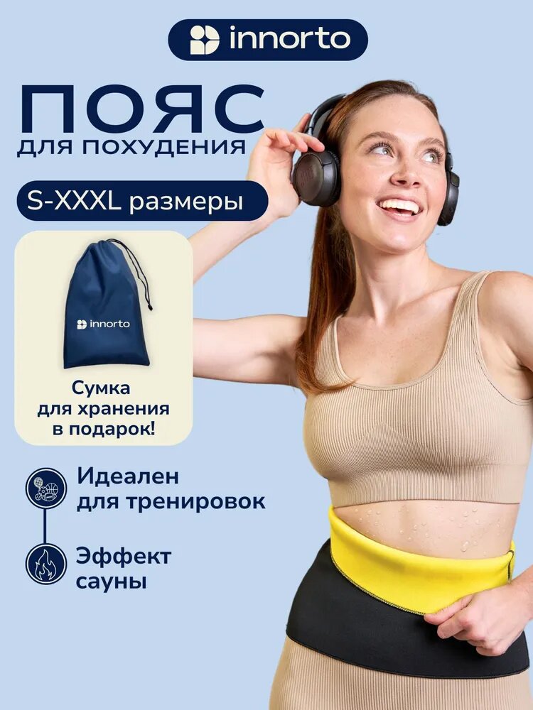 Пояс для похудения INNORTO с эффектом сауны