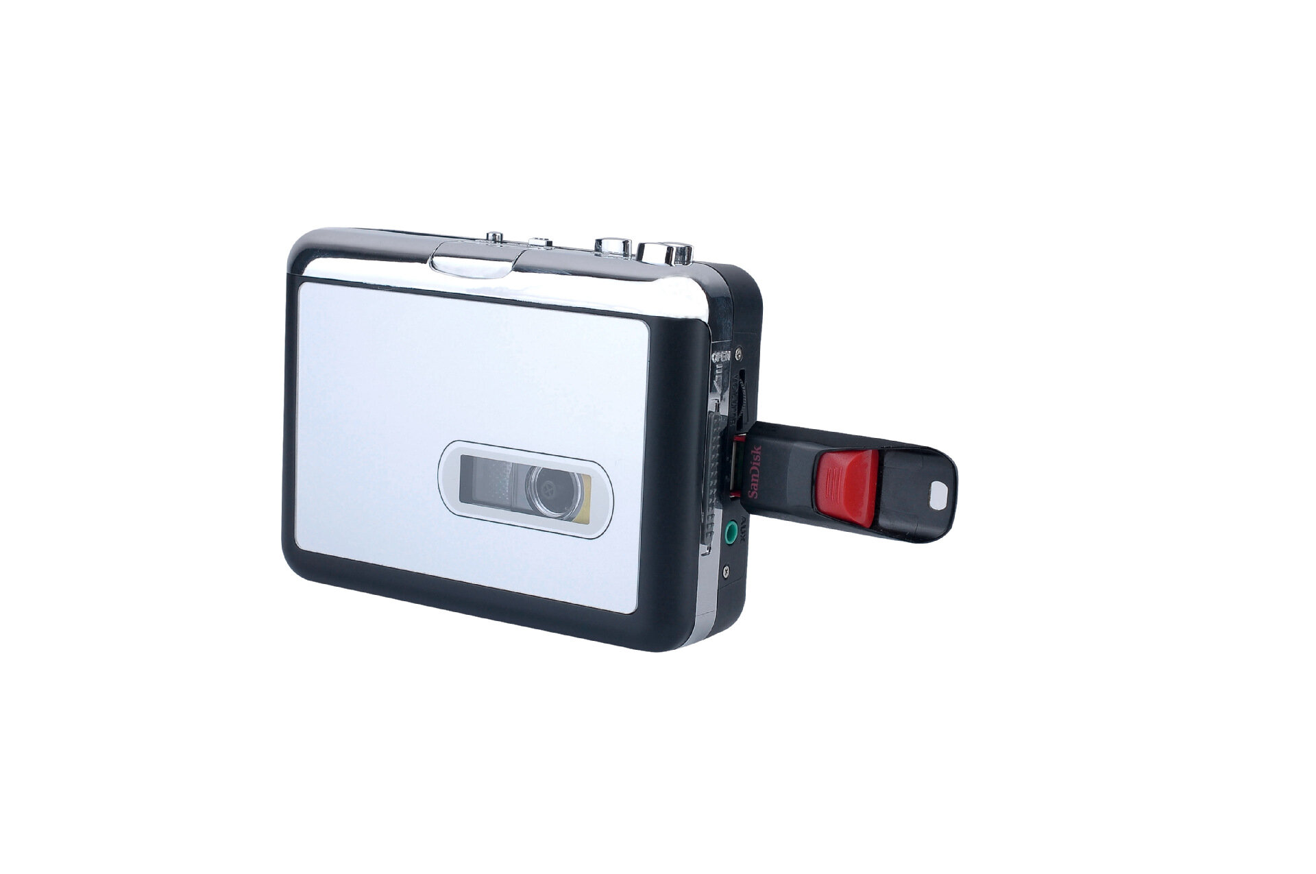 Кассетный плеер модель 231 с USB-портом для конвертации в MP3 и поддержкой флешки, компактное стереоаудиоустройство