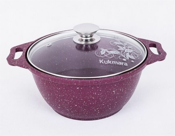 Кастрюля с крышкой Kukmara, алюминий, со стеклянной крышкой