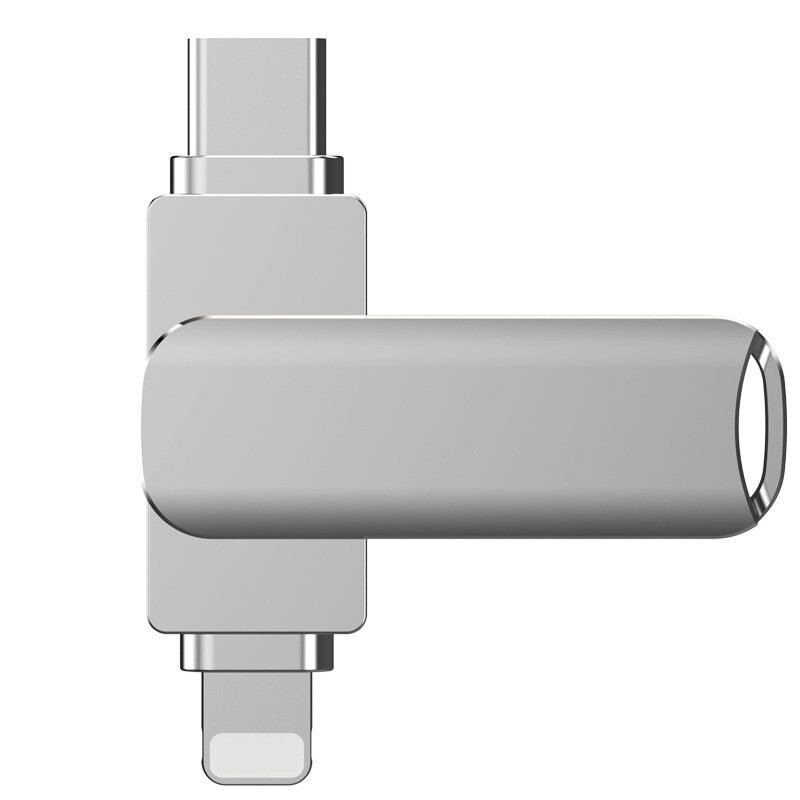 USB-флешка Type-C 16 ГБ — серебристый, совместимая с iPhone, Android, ПК, высокоскоростная передача данных