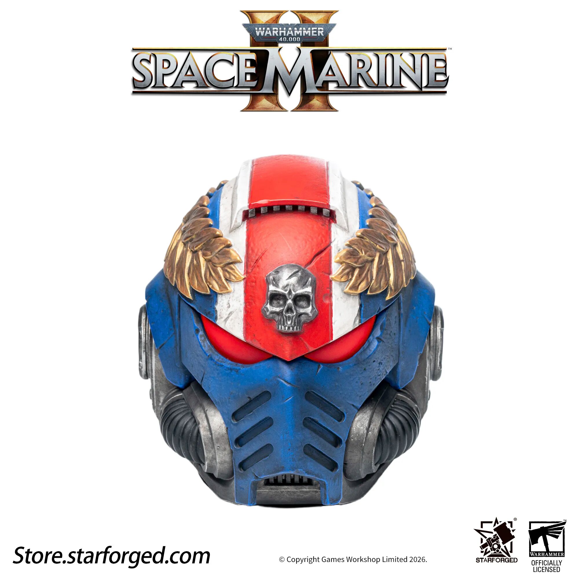 Шлем Святого Воина Титуса Space Marine 2 Warhammer 40K